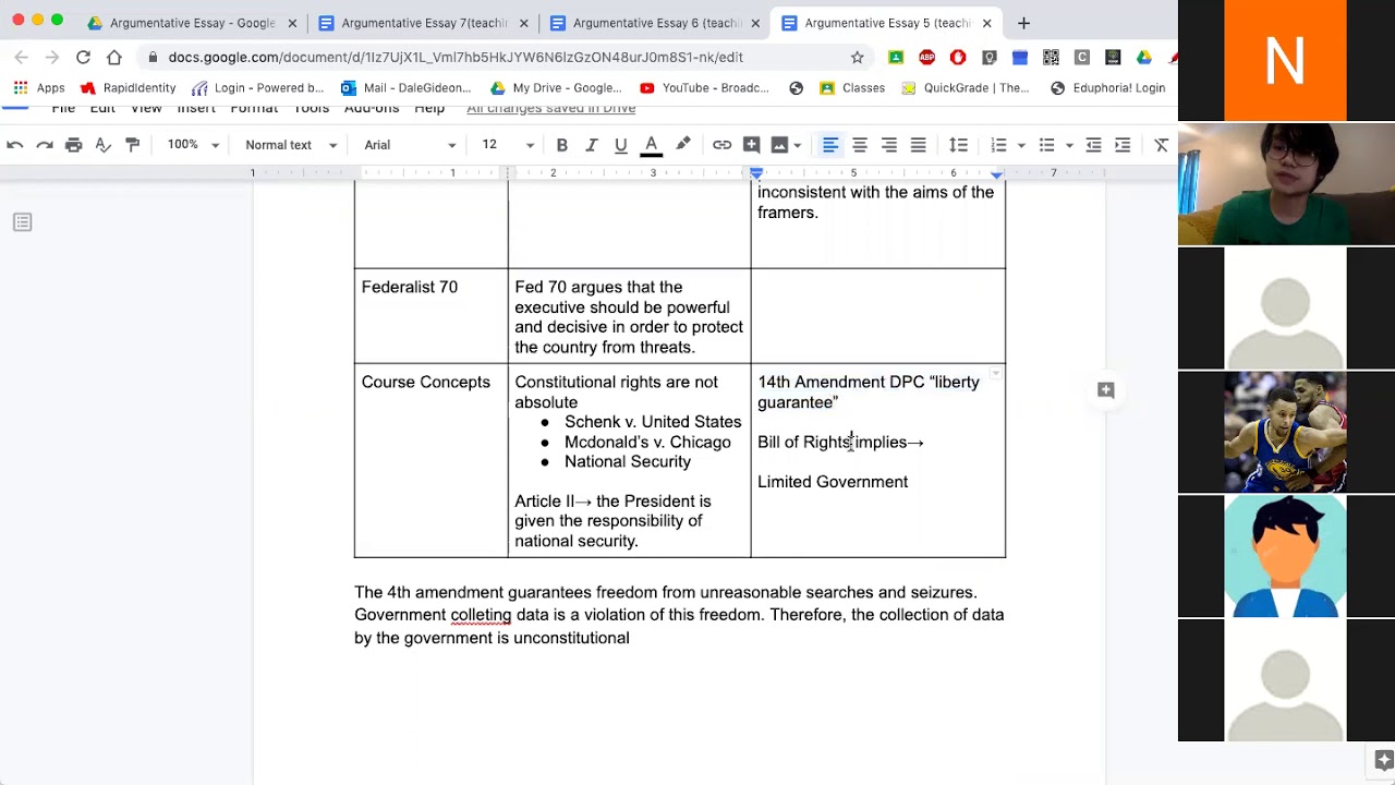 AP GOVERNMENT ARGUMENTATIVE ESSAY REVIEW PART 2 YouTube