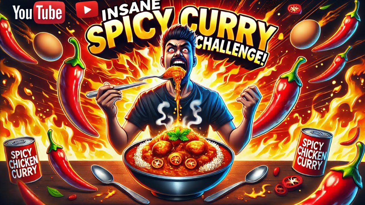 🔥 Extreme Spicy Chicken Curry Challenge With Rice 🌶️|How Much Can I Eat ...