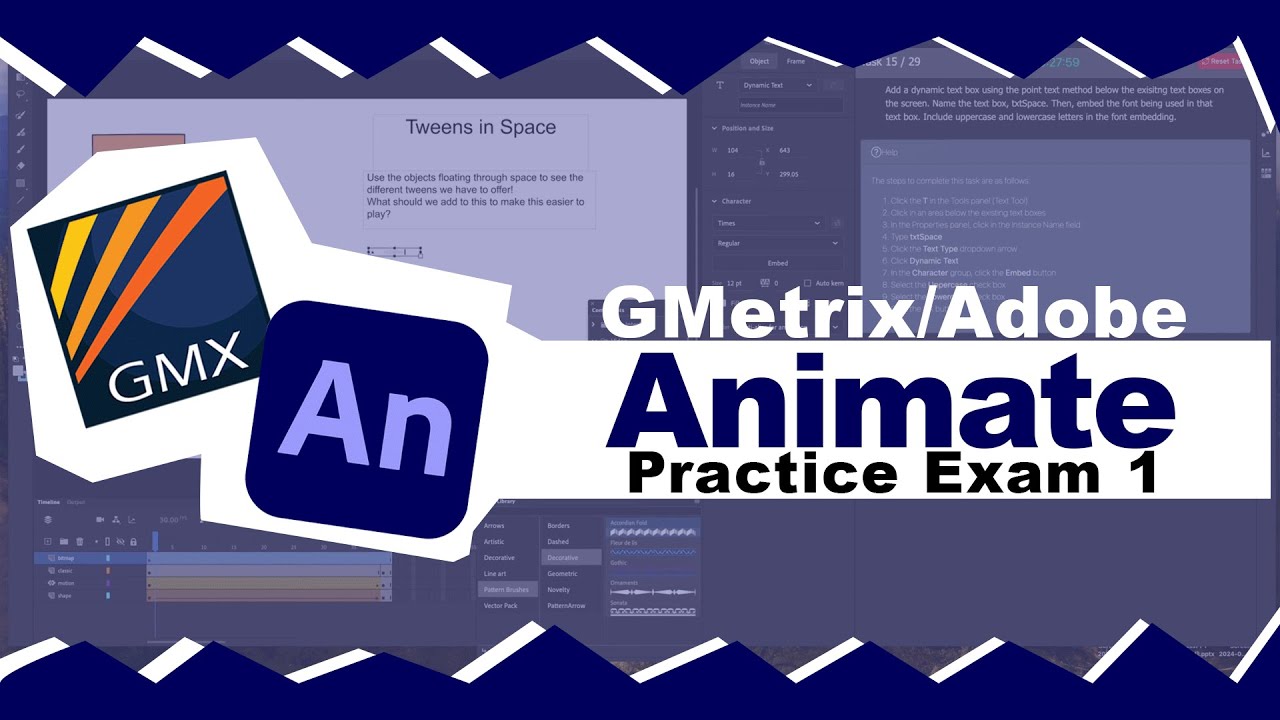 GMetrix Adobe Animate - Practice Exam 1 Guide - YouTube