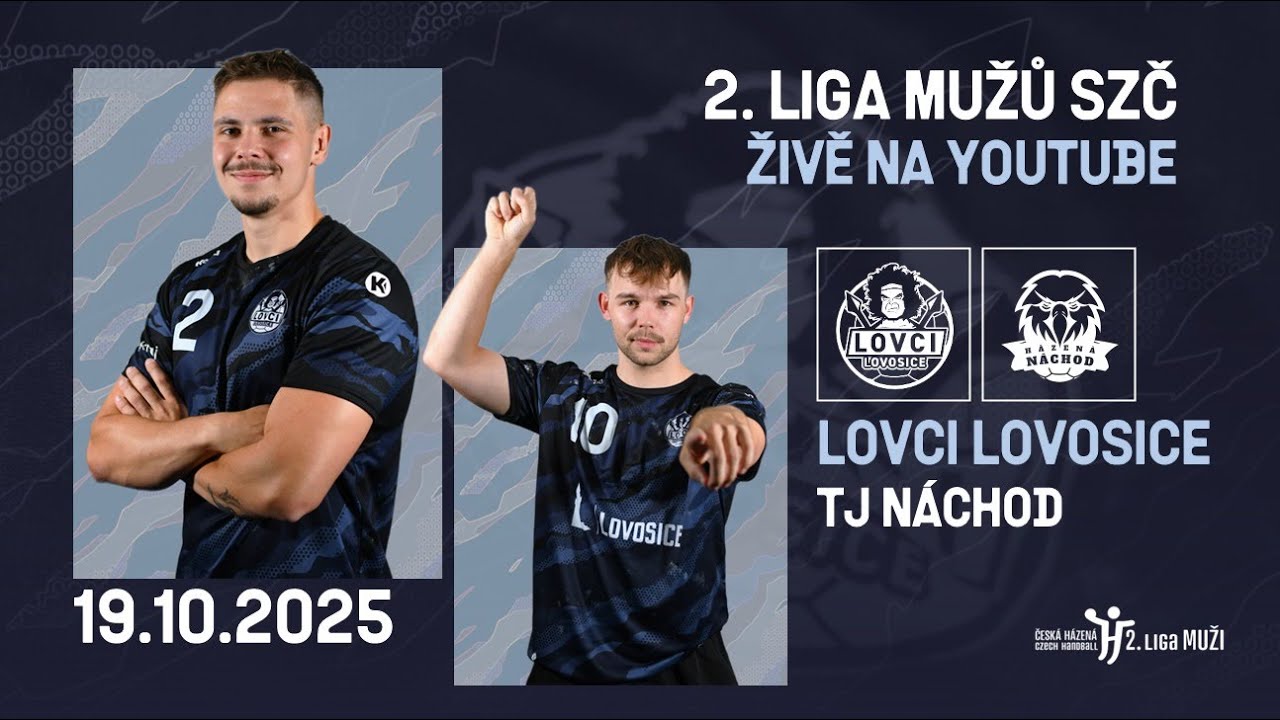 2. liga mužů SZČ - 19.10.2025 - Lovci Lovosice vs TJ Náchod - YouTube