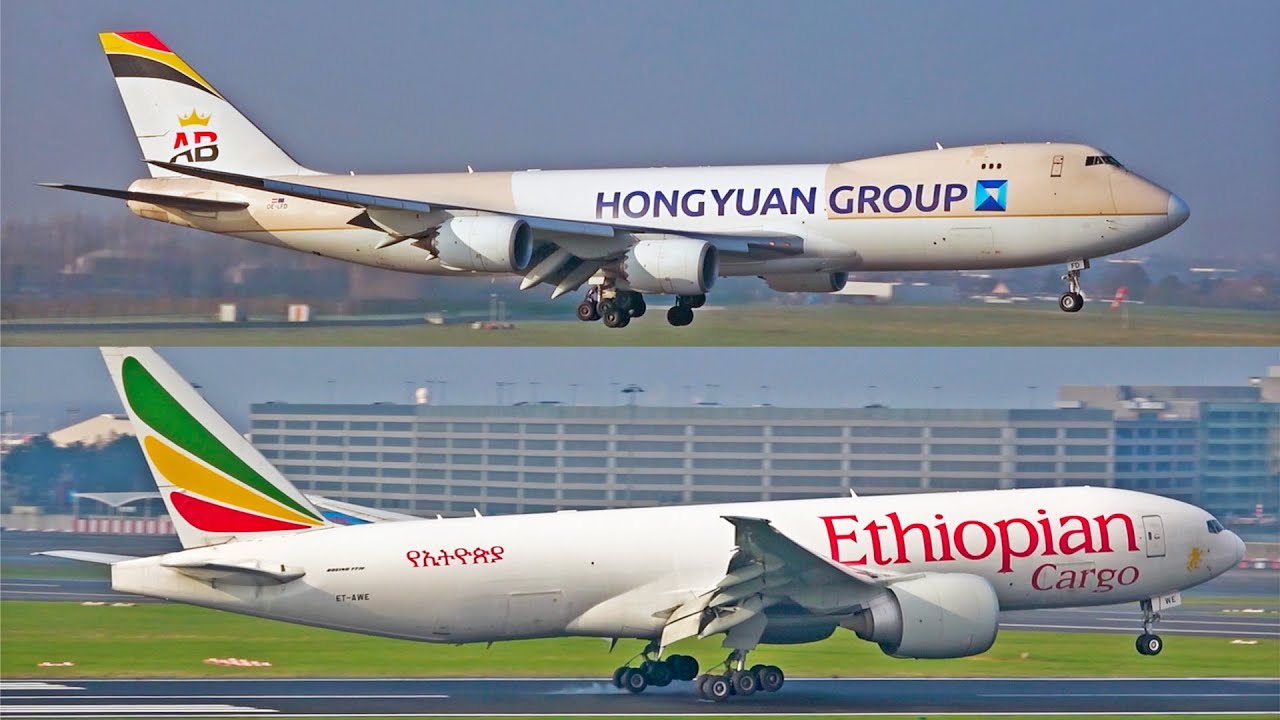 BRUSSELS AIRPORT PLANESPOTTING JANUARY 2023 with AIR BELGIUM BOEING 747 ...