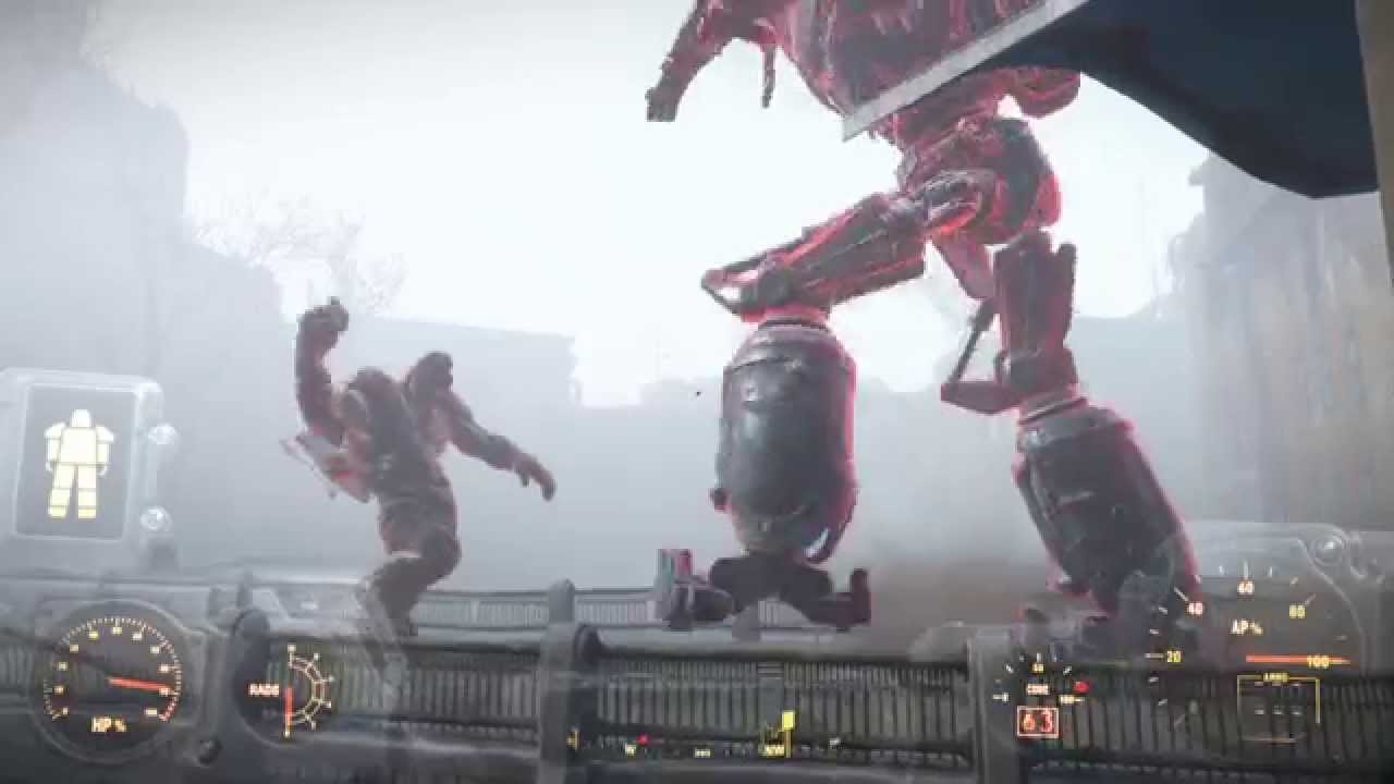 Fallout 4 (Eddie) - Liberty Prime vs. Behemoth - YouTube