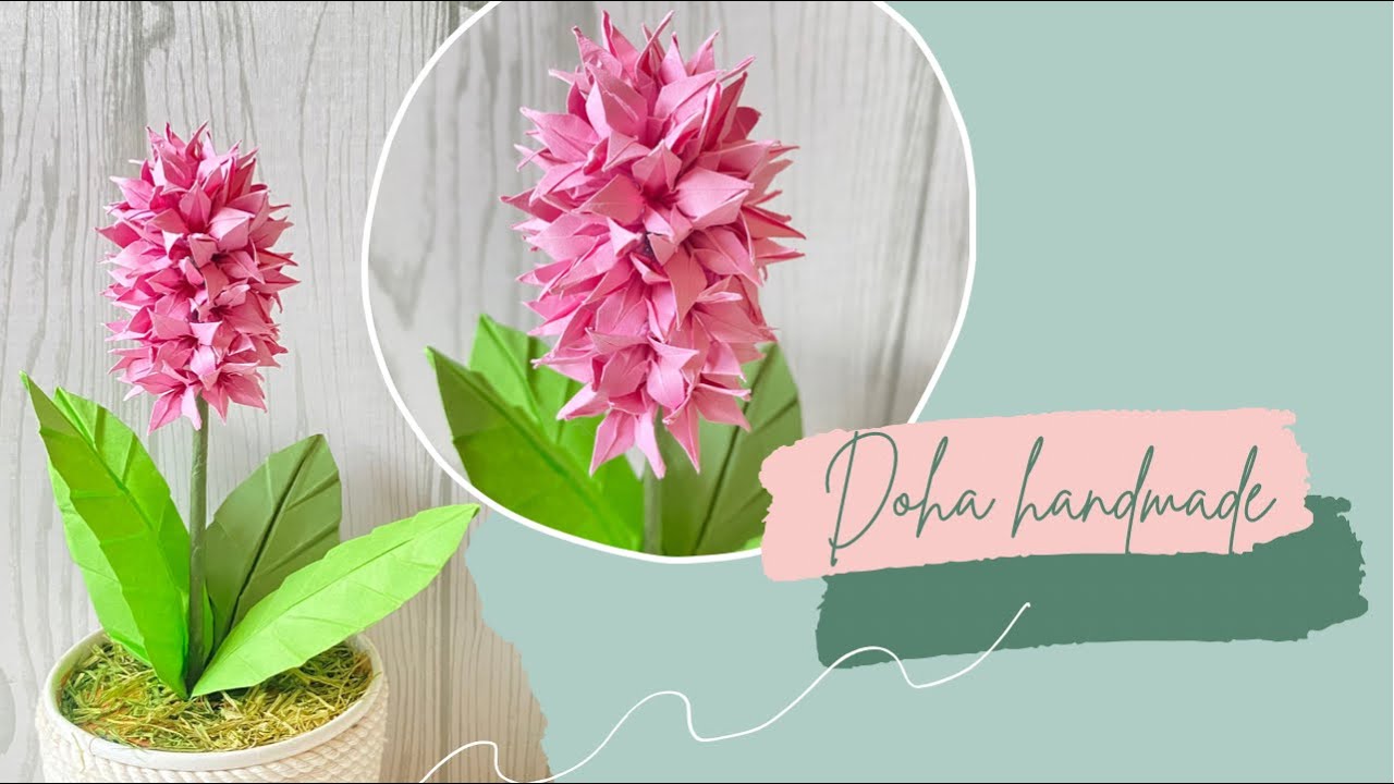 Gấp giấy hoa Dạ Lan Hương | Origami Hyacinth tutorial | Doha - YouTube
