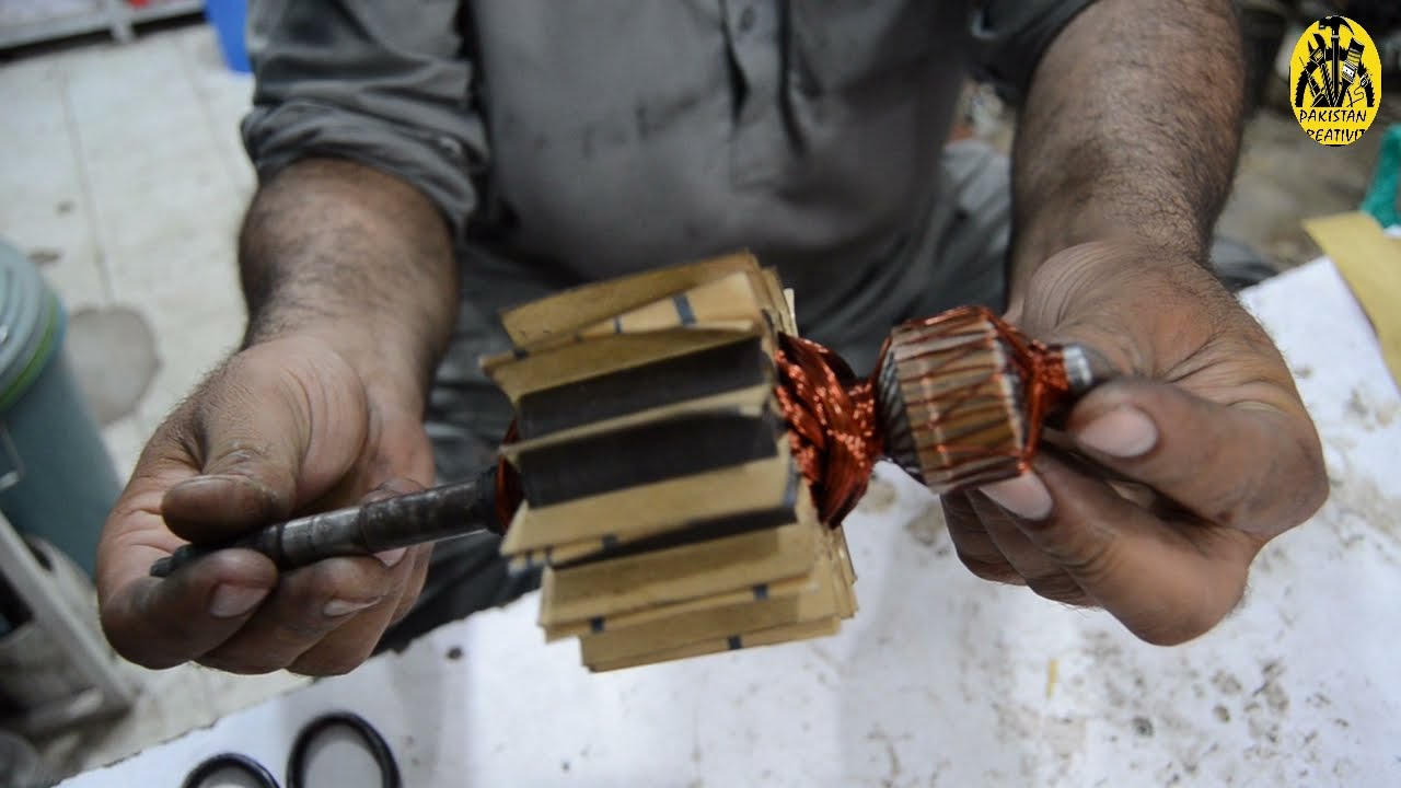How to rewind small water pump machine armature || armature rewinding ...