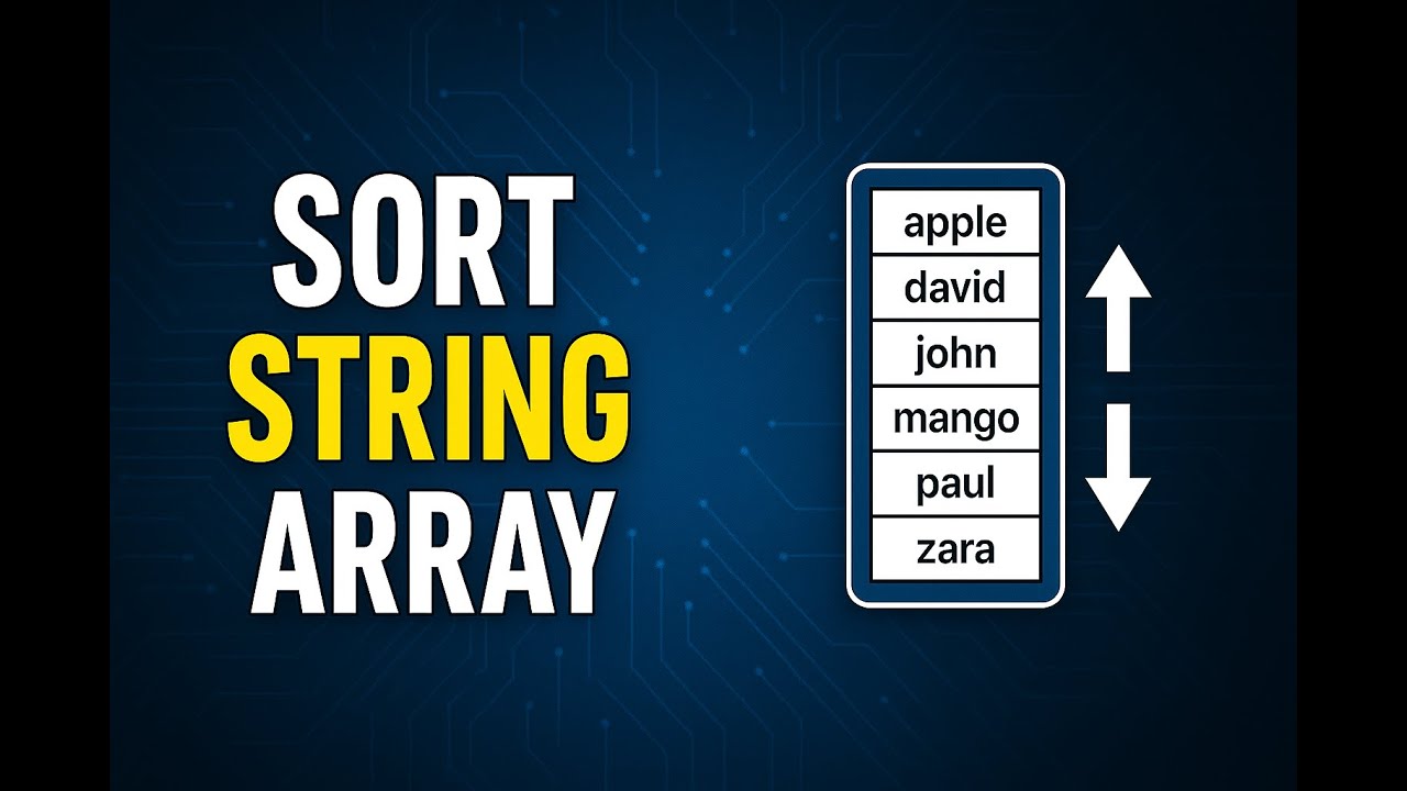 Sort String Arrays in Java - 3 ways - YouTube