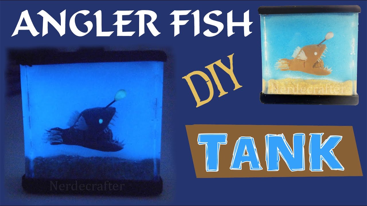 DIY MINIATURE FISH TANK Polymer Clay & Resin Tutorial Angler Fish How ...