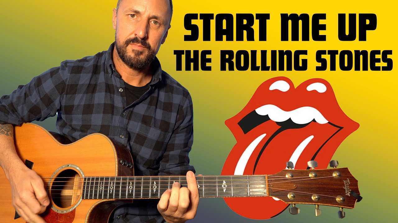 The Rolling Stones - Start Me Up (Both Tunings) Acoustic Lesson - YouTube