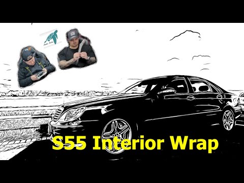 Mercedes S55 Amg W220 Interior trim removal and vinyl wrap - YouTube