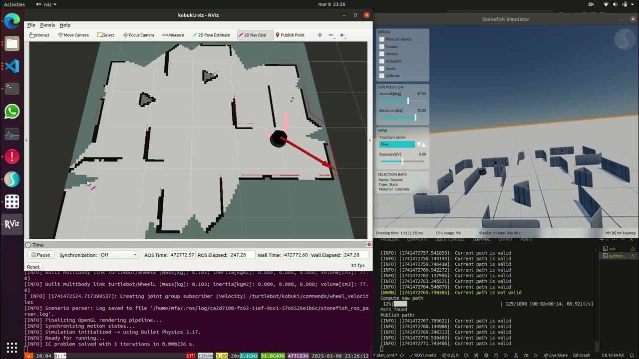 Turtlebot Online Path Planning | RRT-based Navigation with ROS & Stonefish Simulator - YouTube