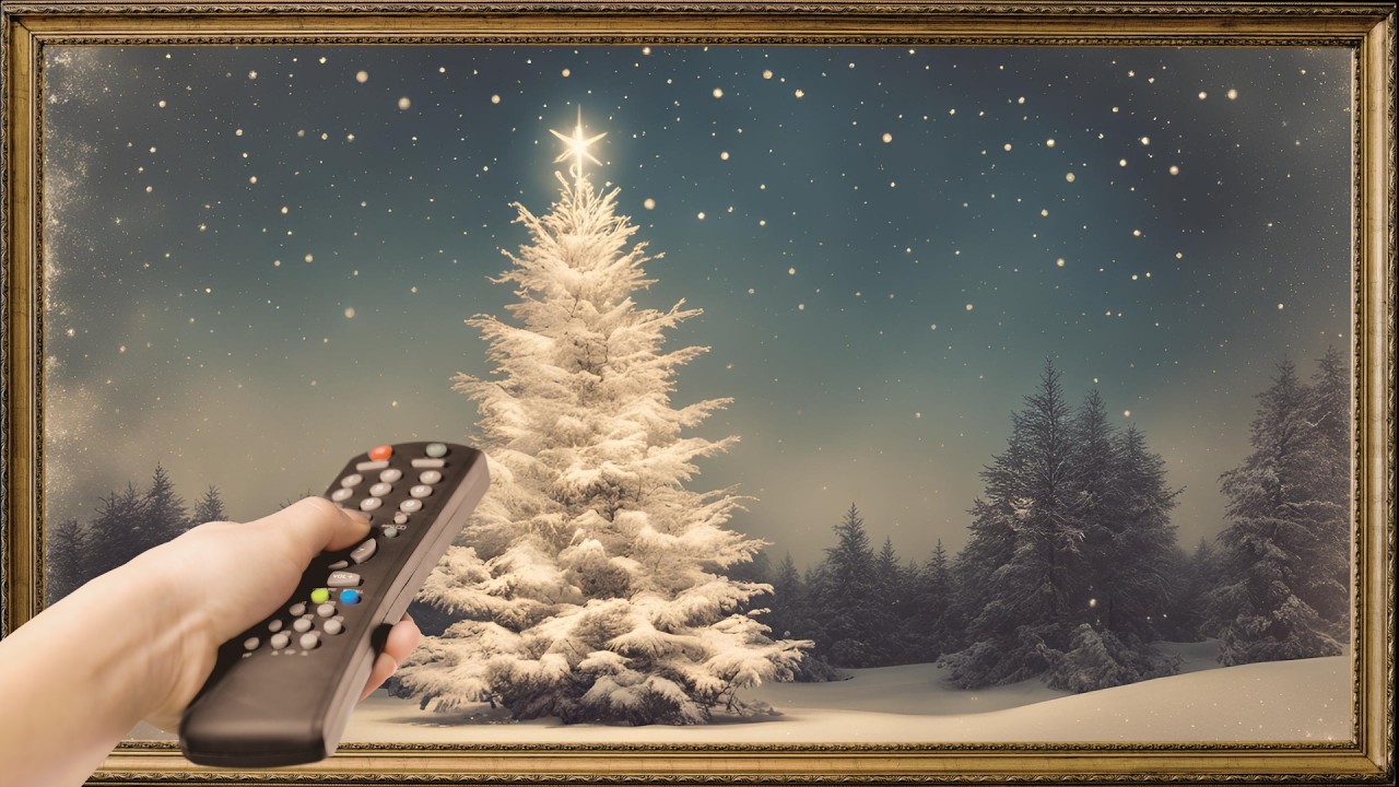3hr Framed Christmas Tree TV Art Screensaver. 4K Frame TV Hack. Snowy ...