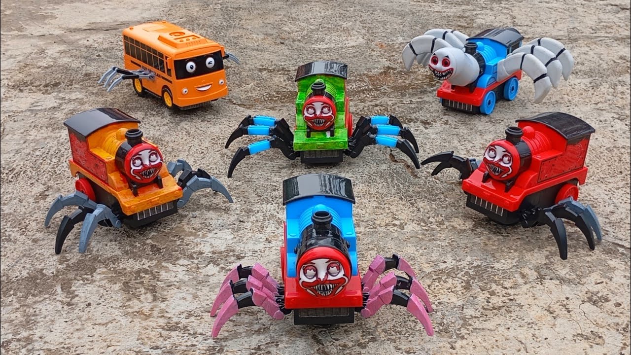 Mencari mainan kereta api hantu laba-laba,thomas laba-laba,coco charles ...
