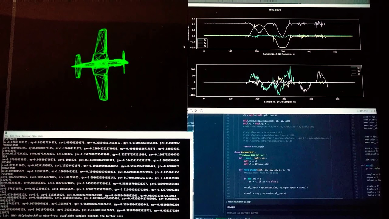 Kalman IMU 3D Orientation Simulation - YouTube
