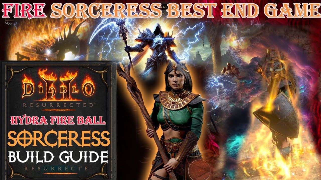 Hydra Fire Ball Sorceress Best Build End-Game in D2R (Uber/Farming/Cow ...