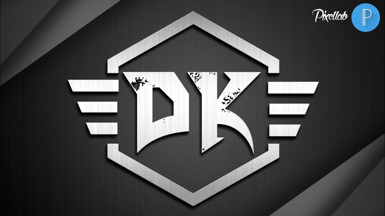 How to make DK Logo|| steal logo kaise banaye|| Pixellab tutorial ...