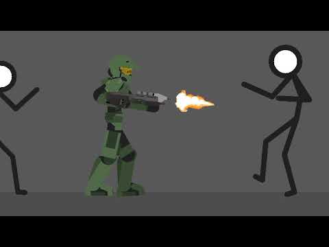 Master Chief Stickman Fight : Stick Nodes Testing - YouTube