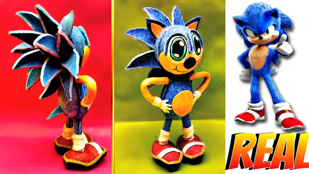 DIY/Give new life to children's animations:How to make sonic craft ...