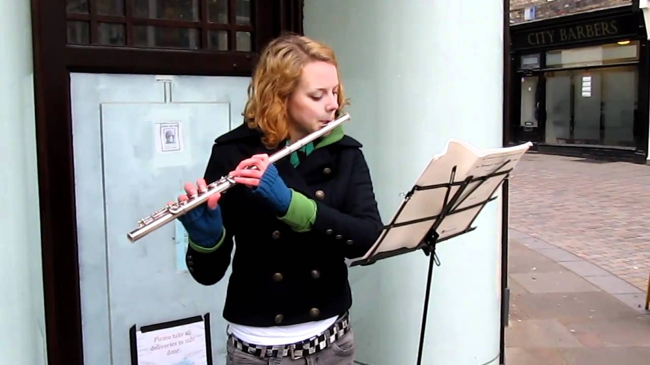 Ashley and her magic Flute Busking in Canterbury 20th Nov 2010 - YouTube