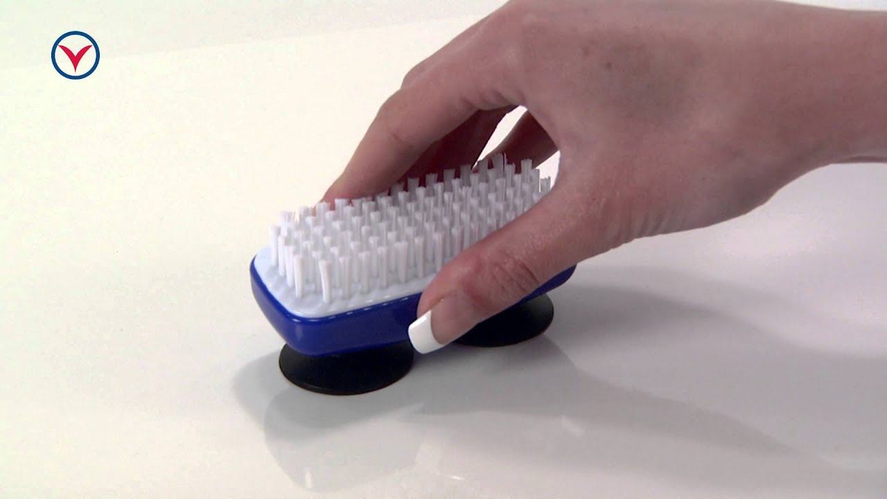Useful nail brush for people with poor dexterity (using of one hand ...