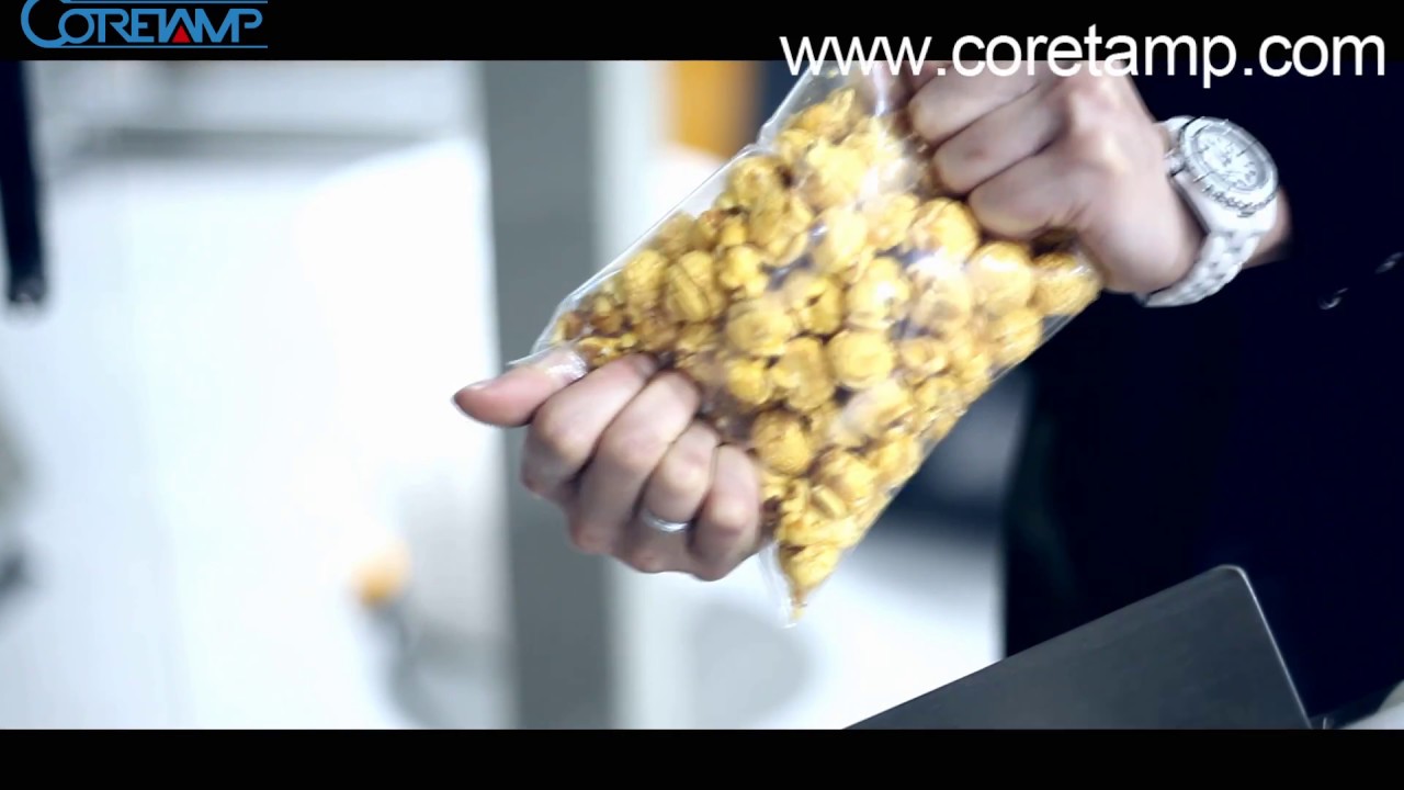 microwave popcorn packing machine - YouTube