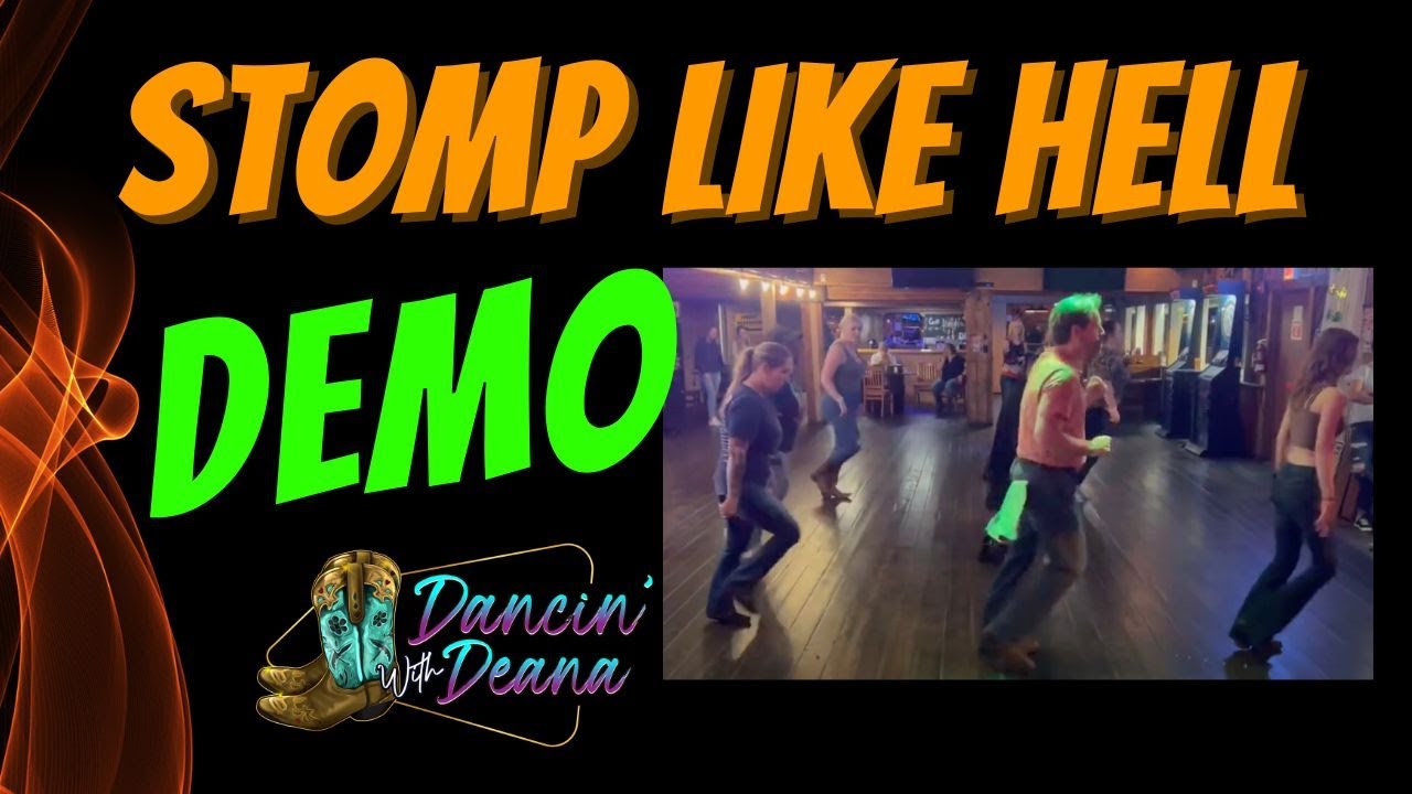 STOMP LIKE HELL 🥾🔥 Line Dance Demo w/ Music - YouTube