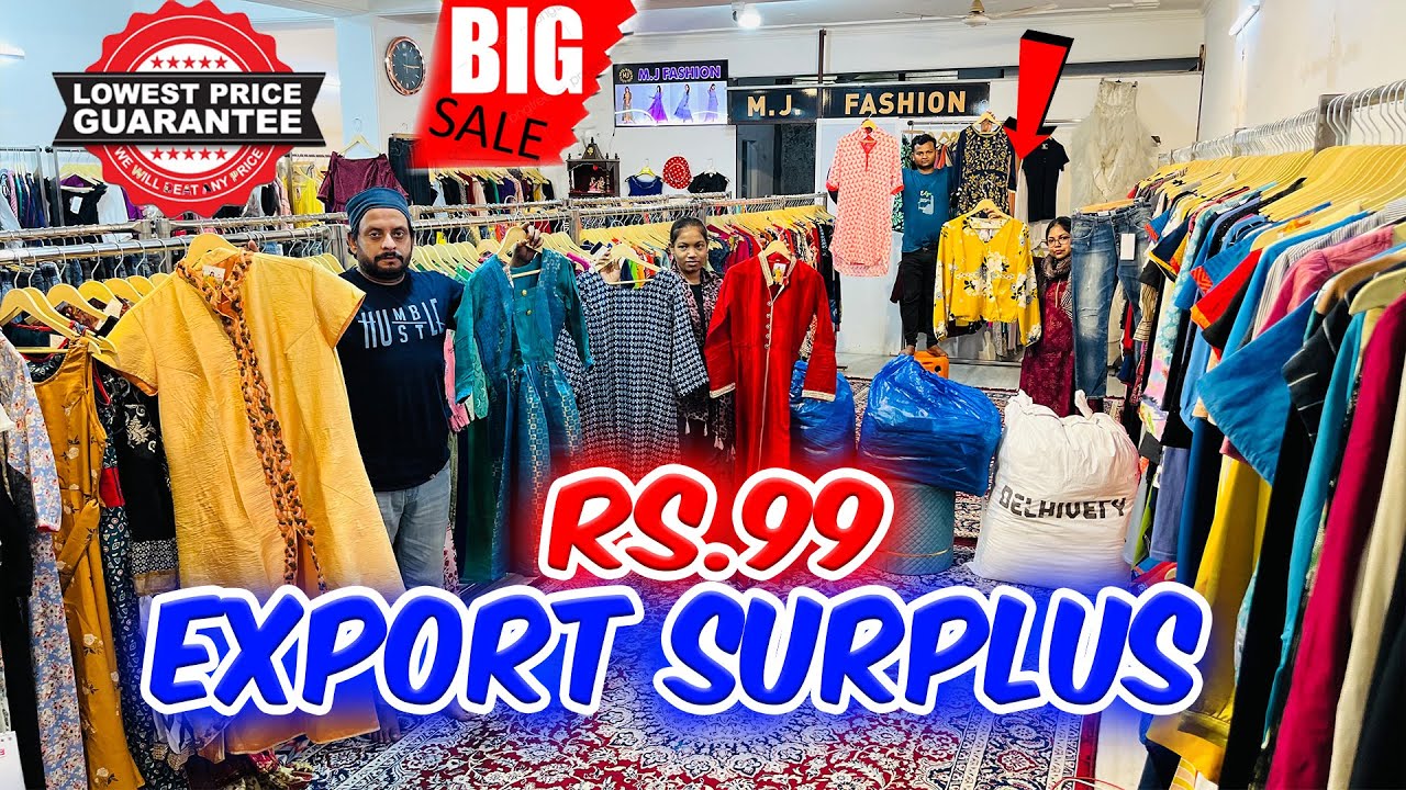 Export Surplus Garments Rs.99 Summer Clothes 90%Off Wholesale All ...