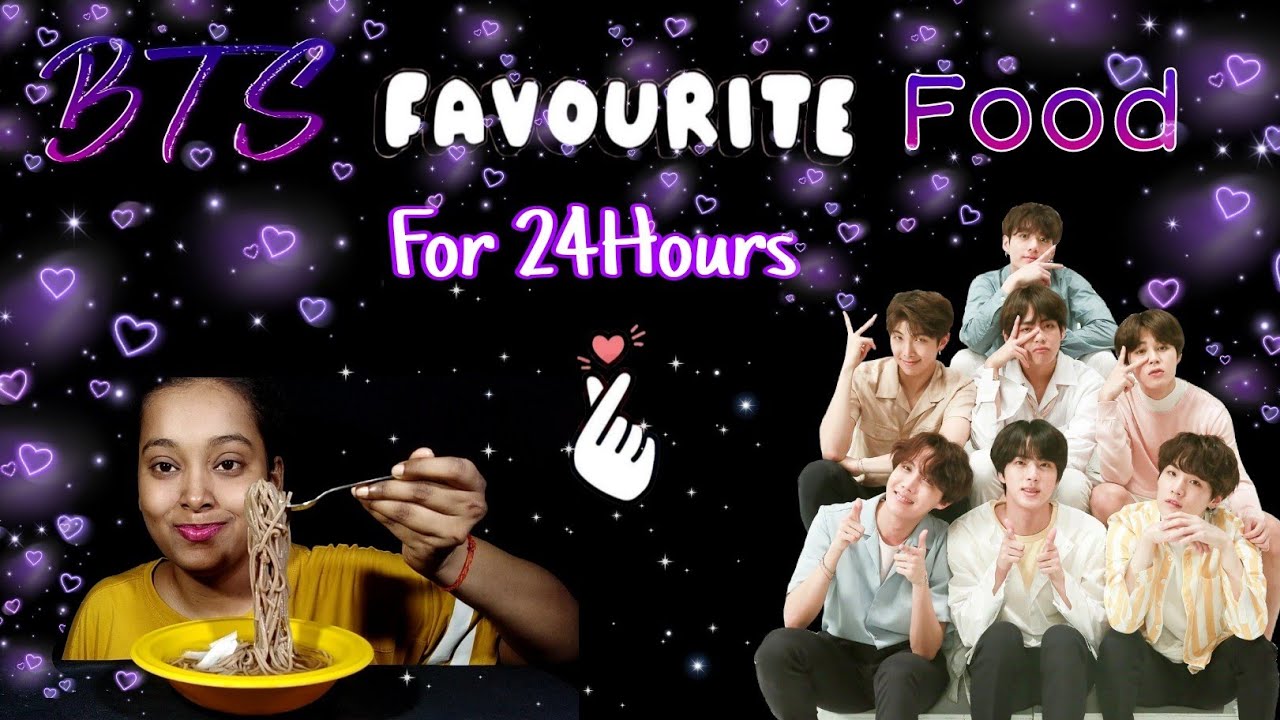 Eating Only 💜BTS Fav Food💜 for 24Hours | BTS Day Special | 24Hours ...