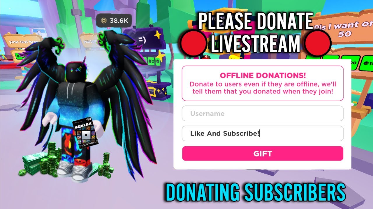 Donating Robux to my Viewers - LIVE (Roblox pls donate) - YouTube