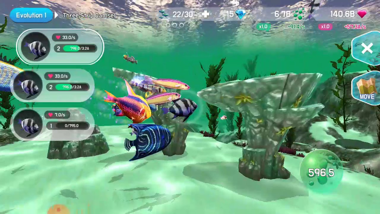 Let's play fish abyss idle merge fish aquarium game - YouTube
