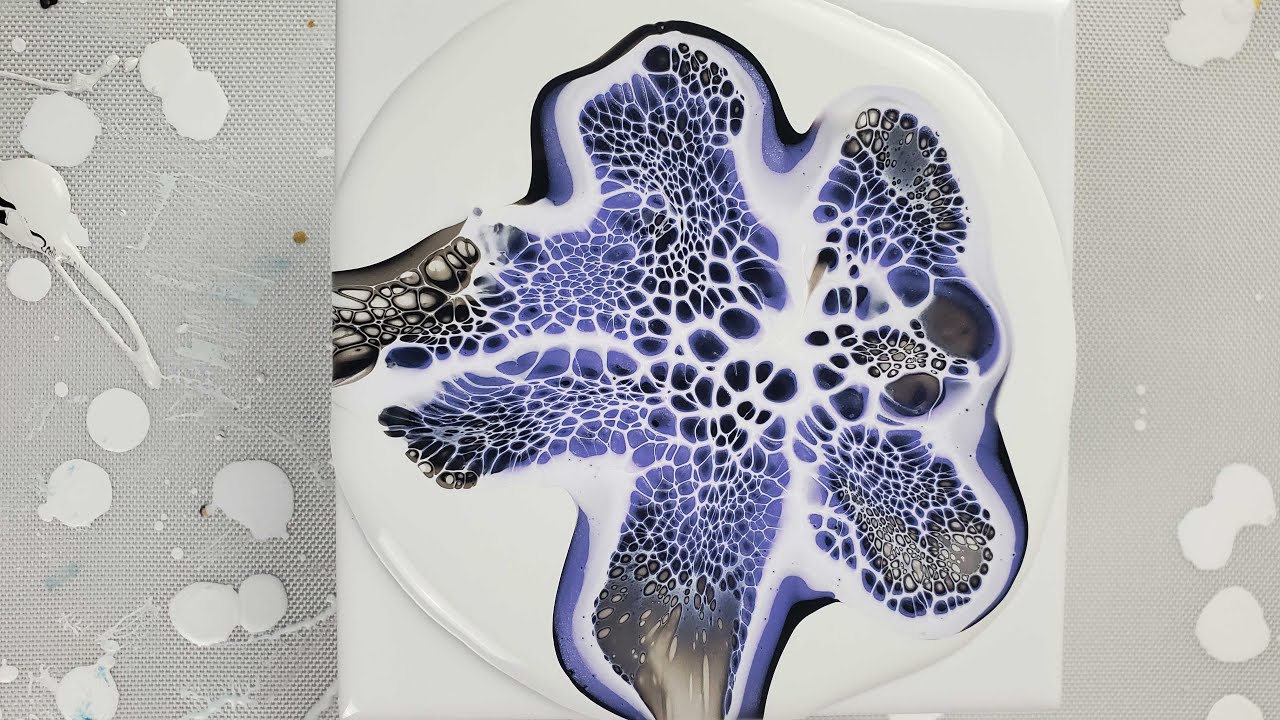 Shelee Art Bloom Technique - Fluid Art - Acrylic Pouring - Amethyst ...