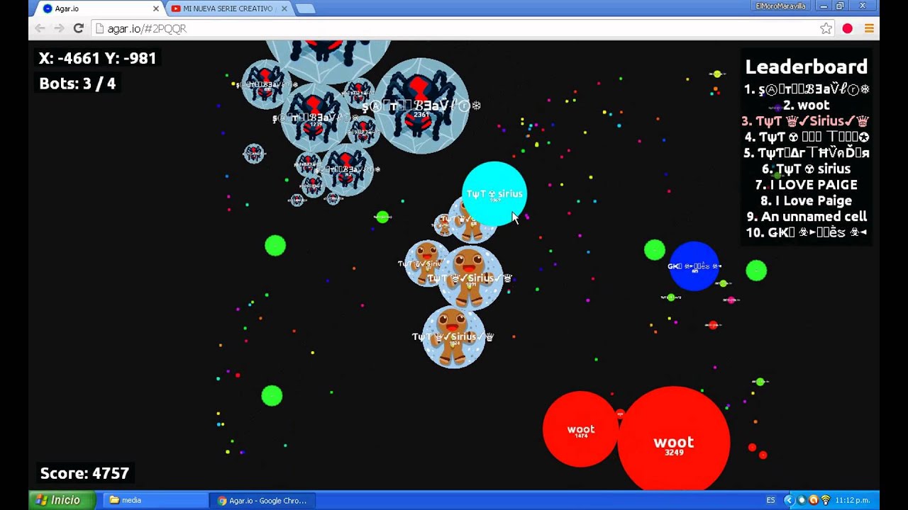 LOCURA EN AGAR.IO CON SIRIUS / TOP 1 - YouTube