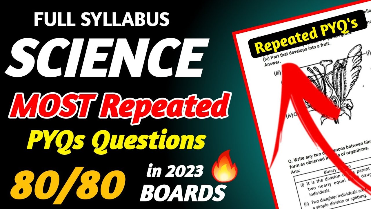 Most Repeated Questions of Science Class 10 2023 | Science Sample Paper ...