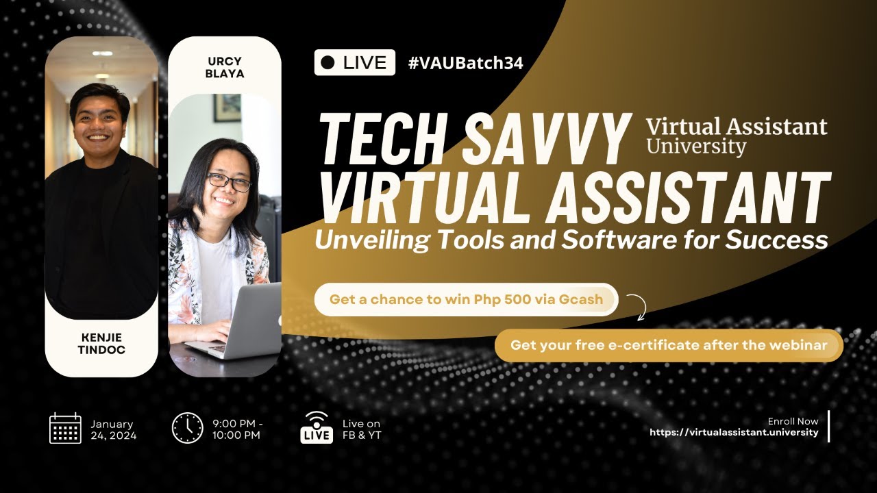 [FREE WEBINAR] Tech Savvy Virtual Assistant - YouTube