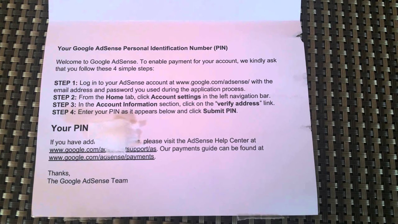 Google Adsense Verification Letter $$$$ - YouTube