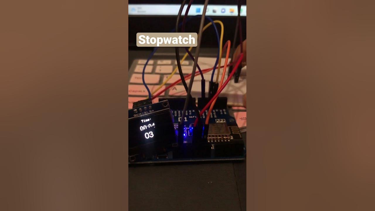 Stopwatch program using OLED &Push Button - YouTube