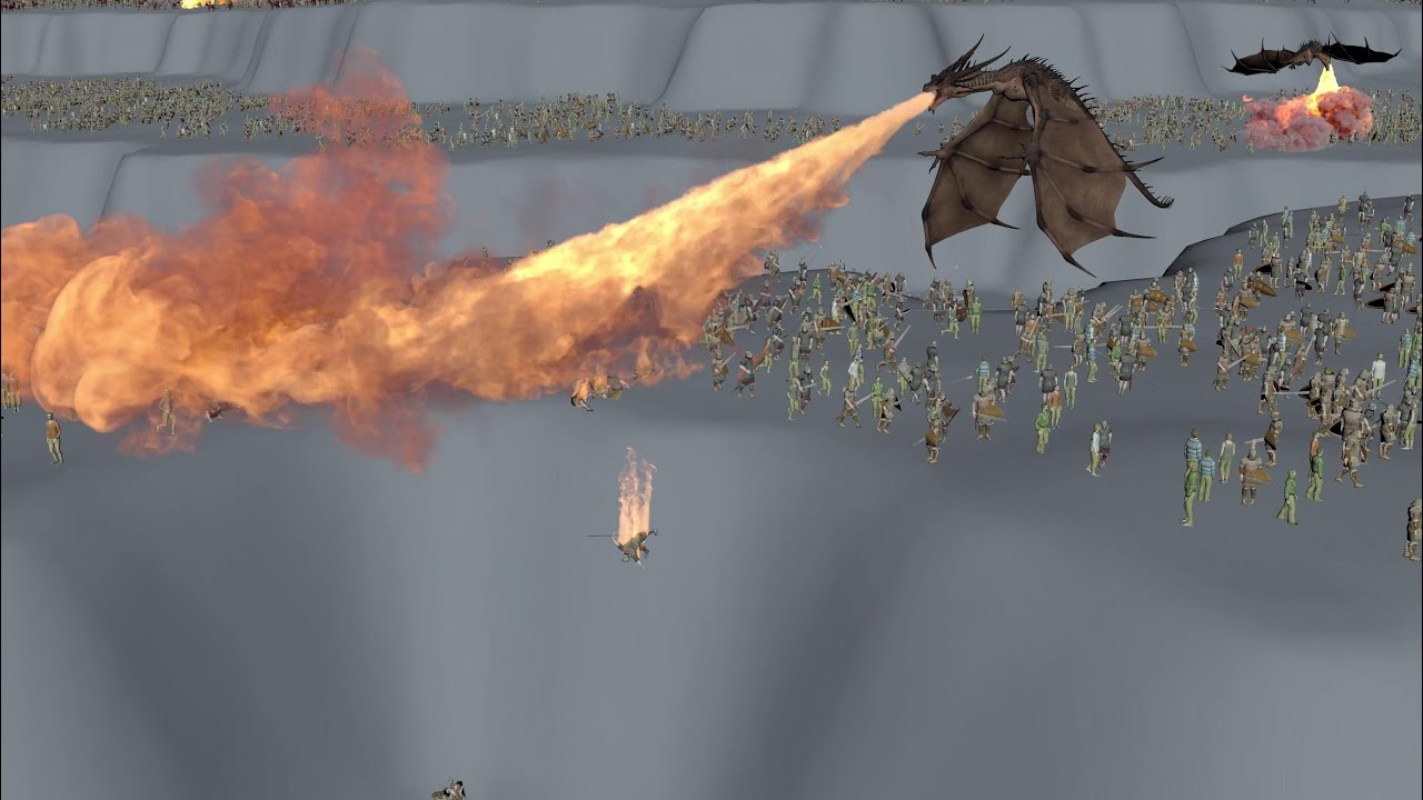 Magic dragon and human war - YouTube