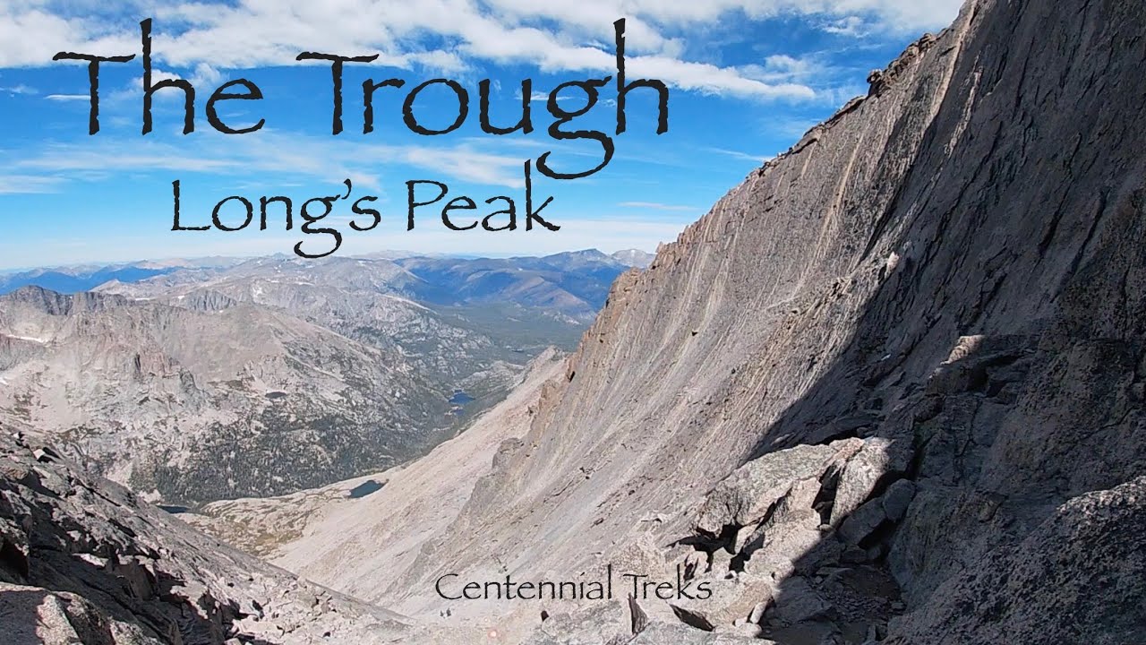 Long's Peak's "Trough" - A long, steep section of a gully at over ...