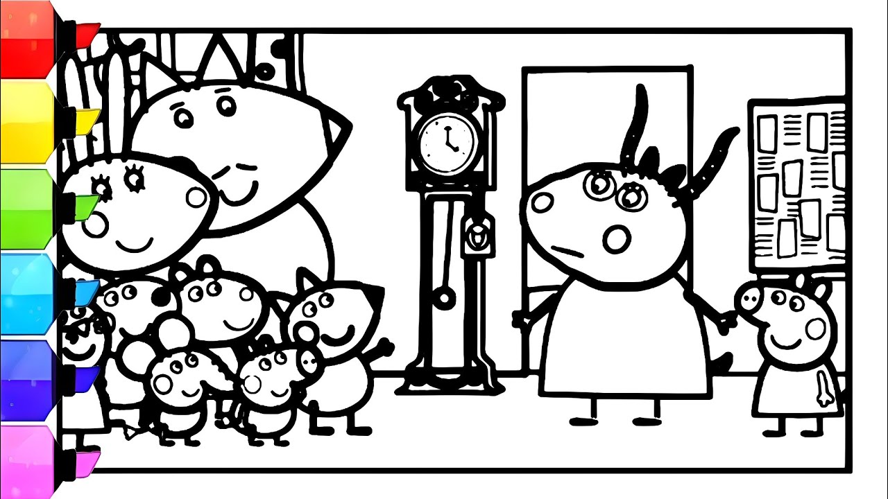 Peppa Pig Drawing and Coloring Pages for Kids | Peppa Pig Coloring for ...