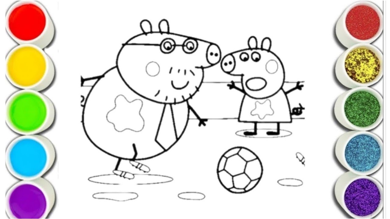Peppa pig & George pig Drawing Painting & Colouring For kids & Toddlers ...