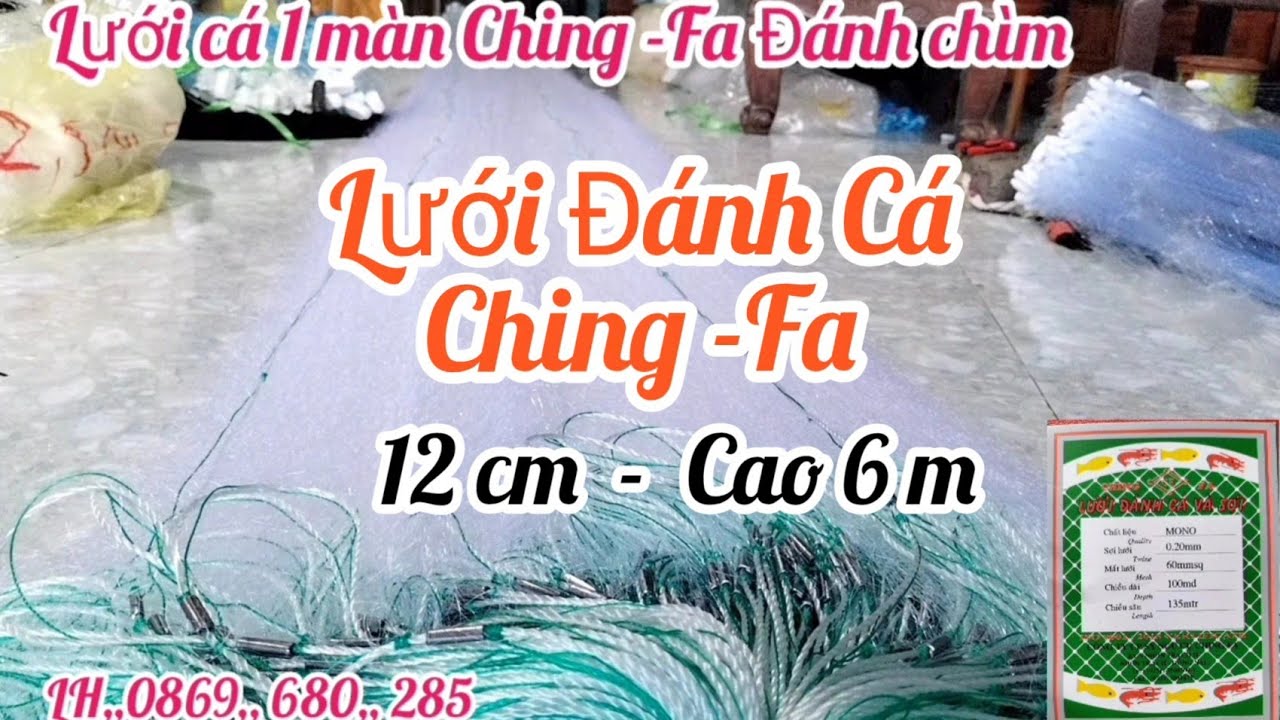 lưới cá 1 màn Ching - Fa vô cùng tốt và bén cá - vô địch lưới cá không ...