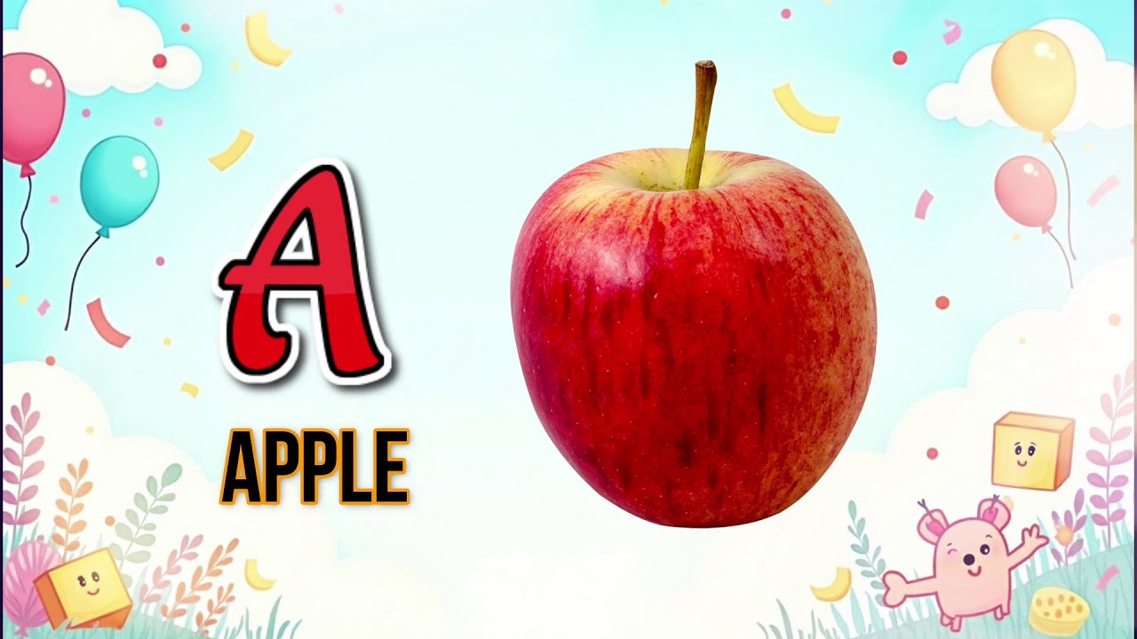 ABC Song for Kids | A for Apple & Fun Alphabet Song with Cute ...