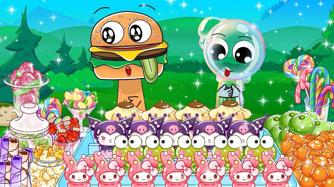 SPRUNKI ASMR MUKBANG | GALAXY HONEY JELLY CANDY RECIPE Desserts Food ...