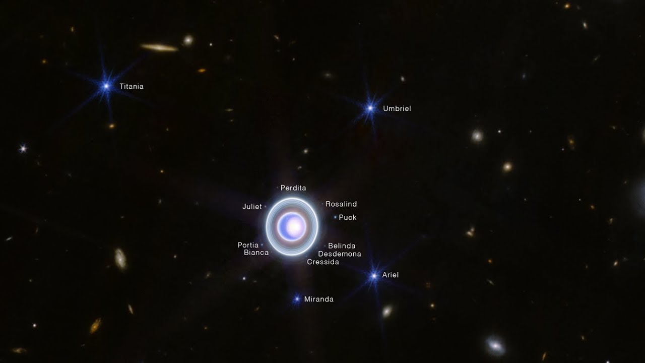 NASA James Webb Space Telescope Planet Uranus with its rings, moons ...