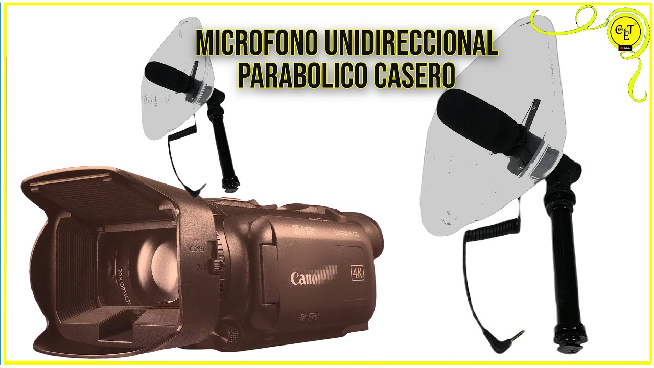 Microfono unidireccional parabolico casero - YouTube