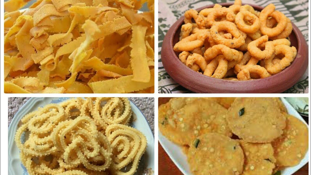 5 விதமான ஈஸி தீபாவளி காரவகைகள் | Easy Diwali snacks Recipe / Ribbon ...