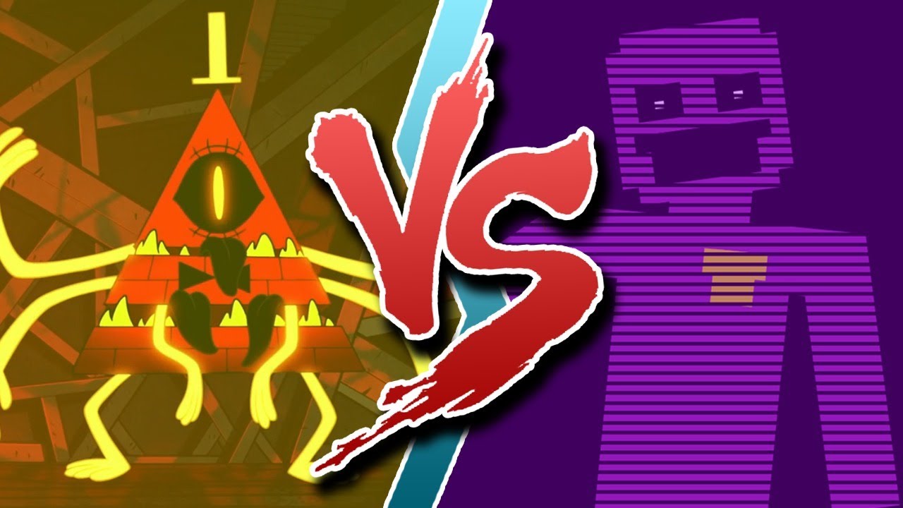 Bill Cipher And Purple Guy Drawings