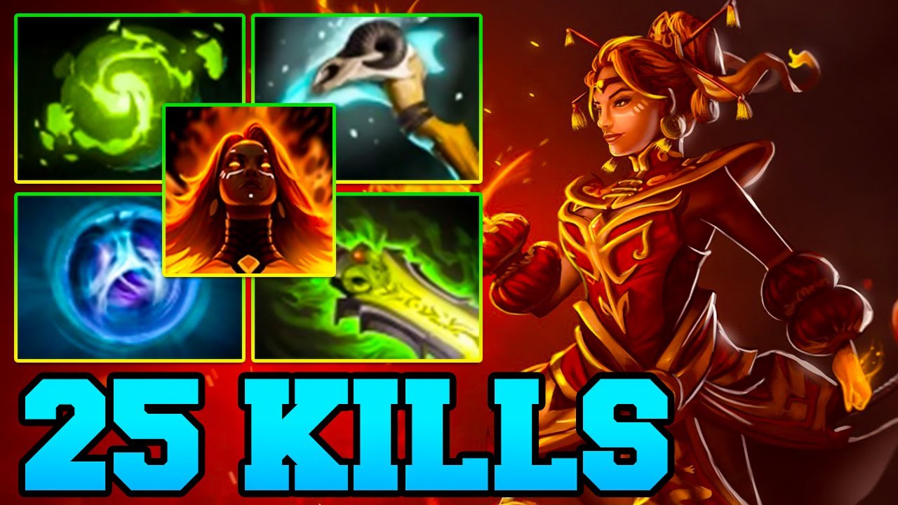 25 Kills Mid Lina !! Lina Dota 2 Mid Carry With 23 Kills Build Pro ...
