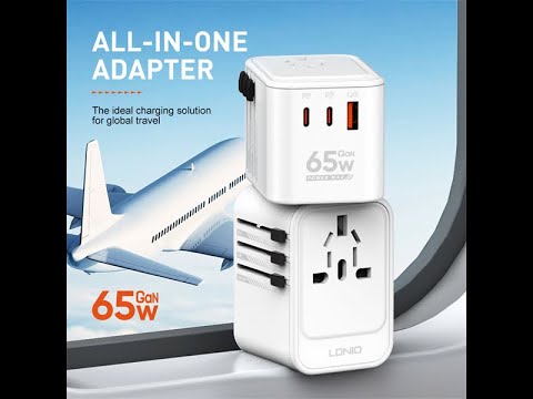 LDNIO Z6 Universal Travel Adapters with 65W Dual USB 3 Type C - YouTube