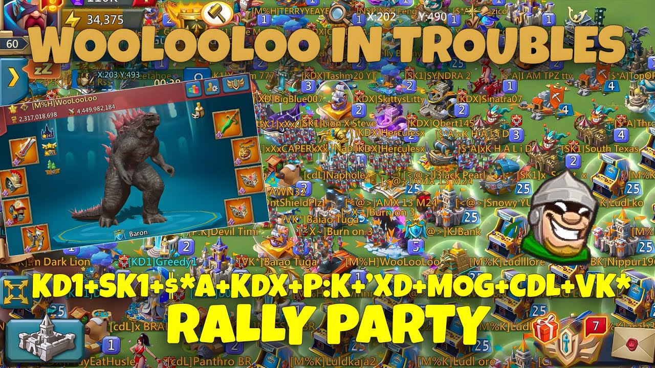 Lords Mobile - Mega rally party on WooLooLoo BARON account. Can we zero it? - YouTube