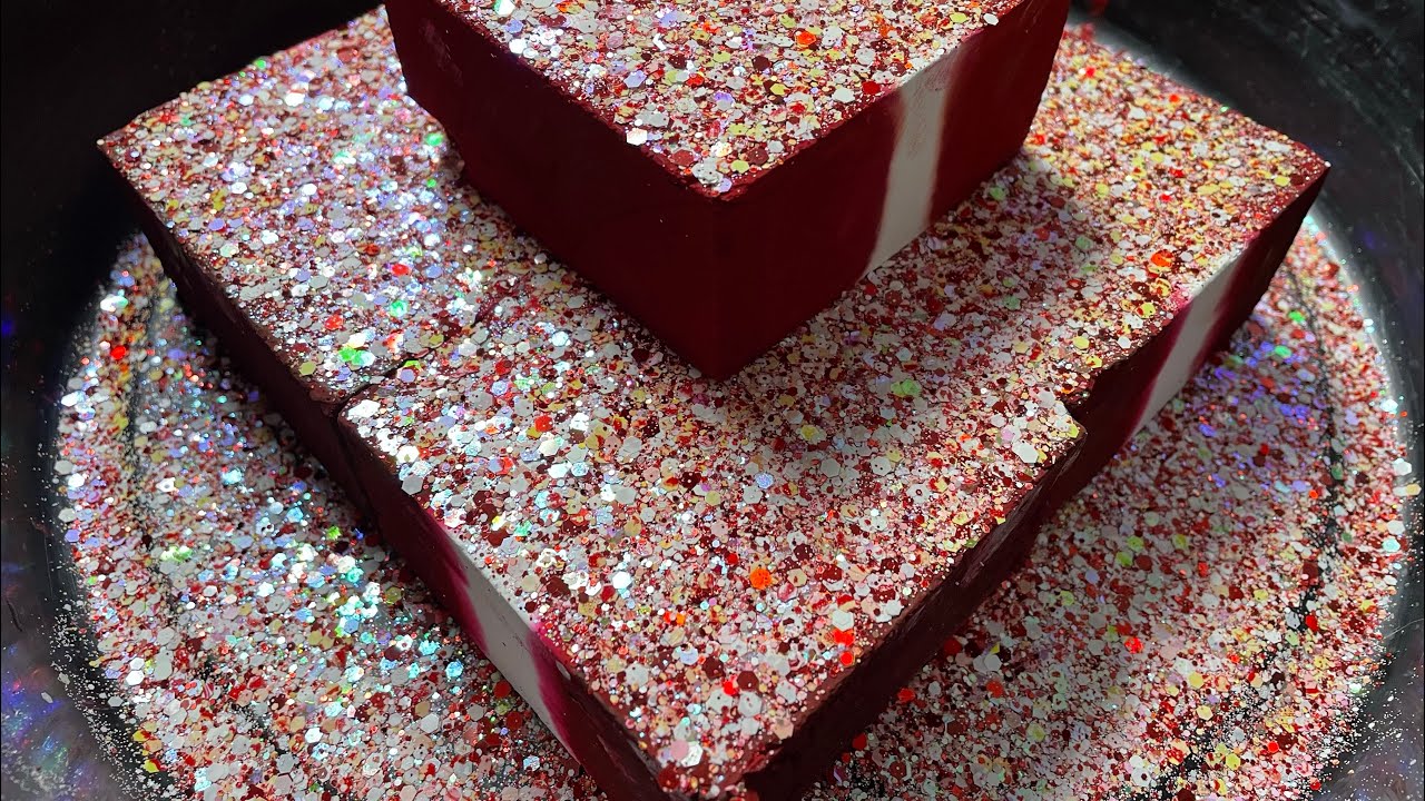 Dusty Dip Dyed Chalk Blocks with Candy Cane Glitter ...