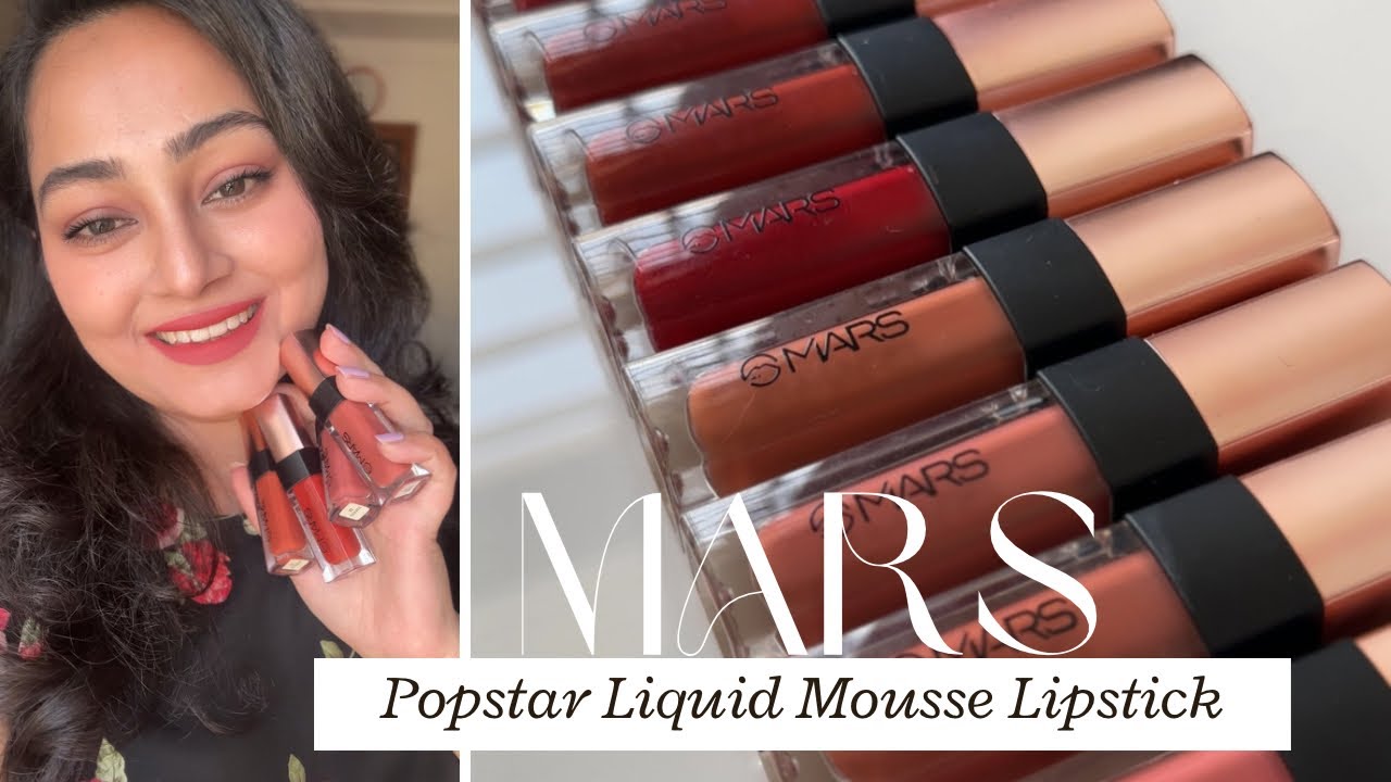 “New” Mars Popstar Velvet Mousse Lipstick Swatches & Review|Matte|Long ...